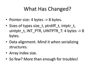 Things to Remember When Developing 64-bit Software | PPT