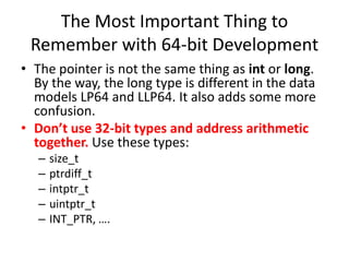 Things to Remember When Developing 64-bit Software | PPT