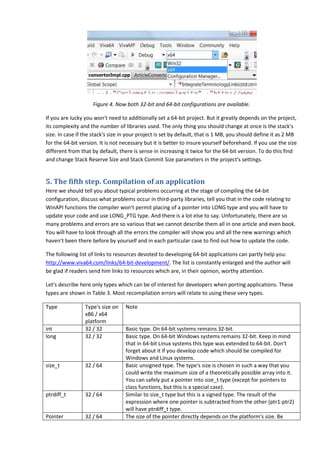 Seven Steps of Migrating a Program to a 64-bit System | PDF