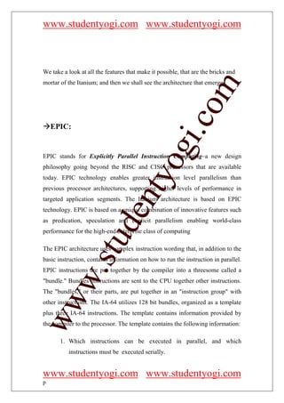 64 Bit Multi Processor Paper Presentation | PDF