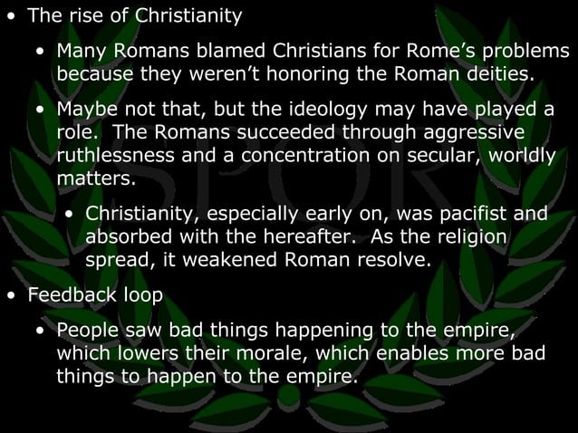 6.4 Decline Of The Roman Empire | PPT | Christianity | Religion ...