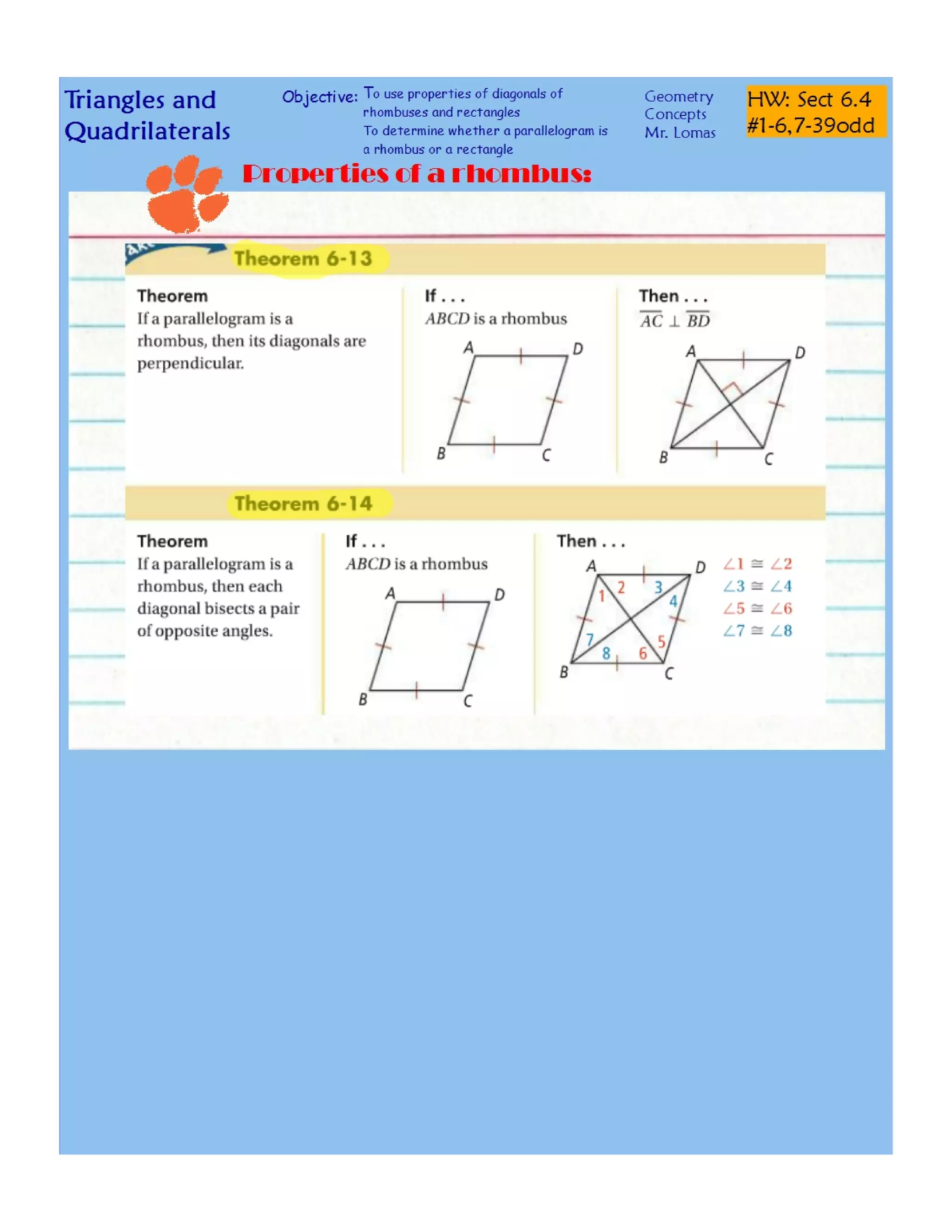 6-4 Rectangles and Rhombi Concepts.pdf