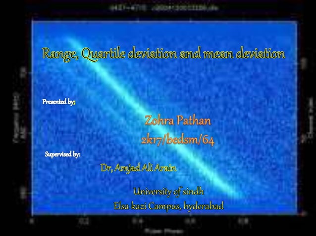 Range Quartile Deviation Pptx Physics Science