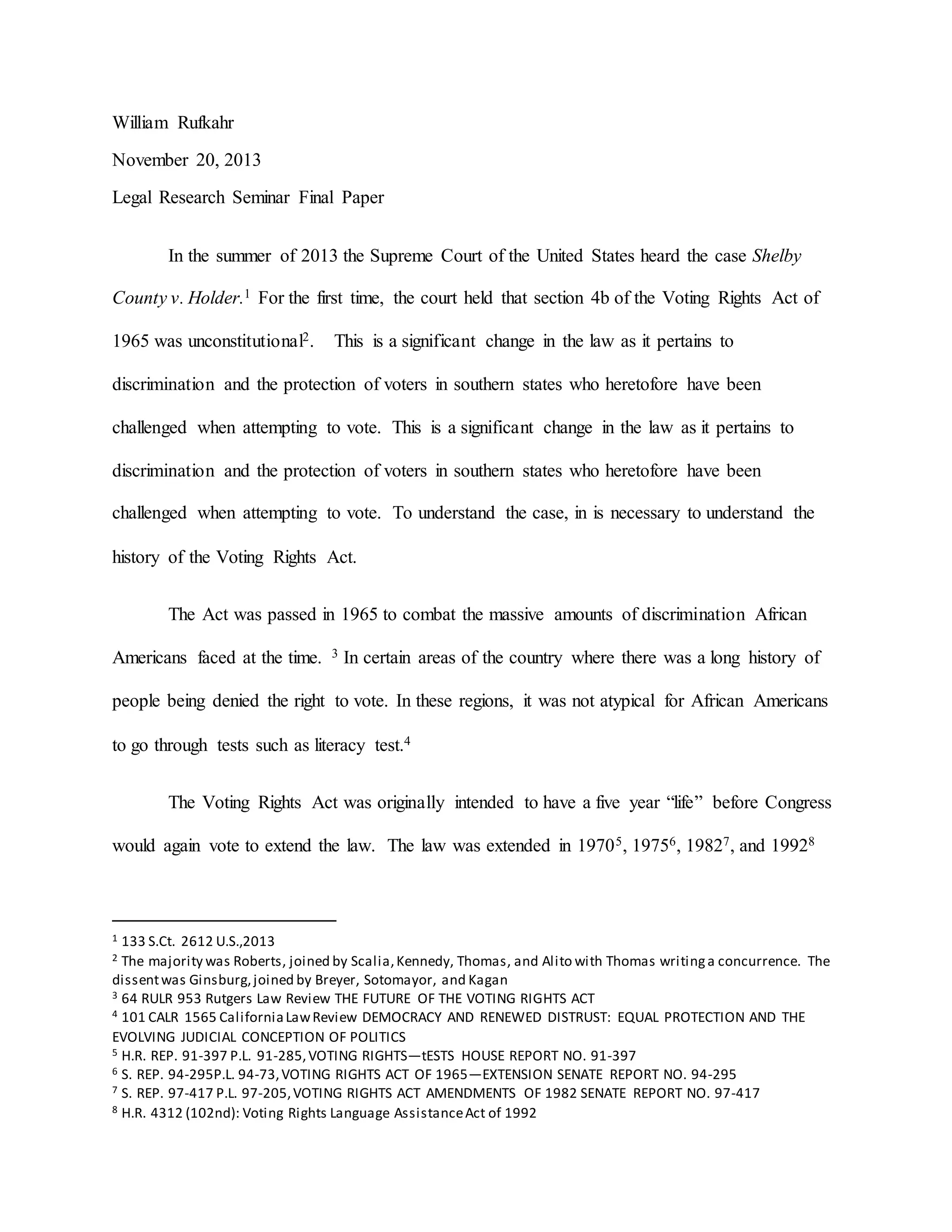 LRS Final William Rufkahr | DOCX | Civic affairs | Politics