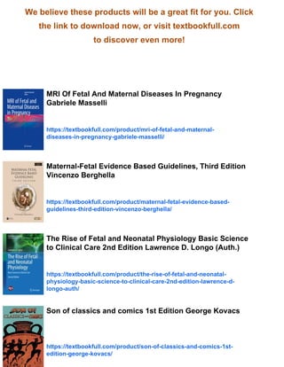 Maternal-Fetal and Neonatal Endocrinology Christopher S. Kovacs | PDF