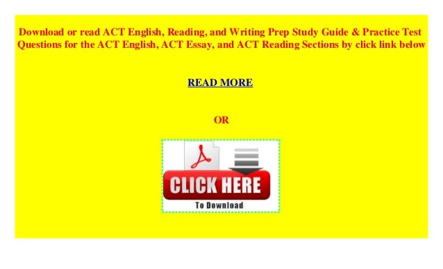 ACT English, Reading, and Writing Prep Study Guide & Practice Test ...