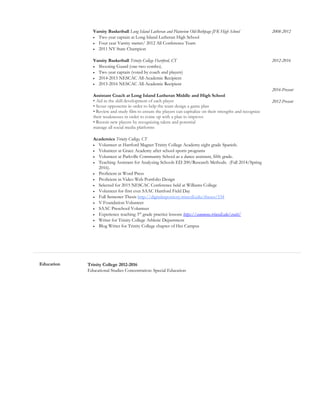 christina raiti resume | DOC | College Education | Education