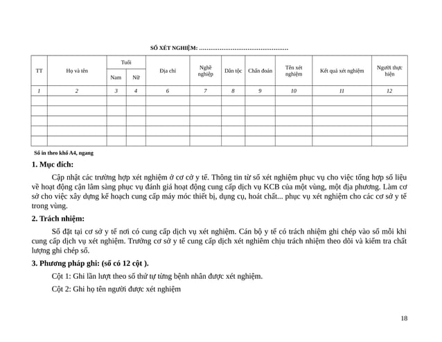 PHỤ LỤC I MẪU SỔ GHI CHÉP BAN ĐẦU TẠI CƠ SỞ KHÁM BỆNH, CHỮA BỆNH TƯ NHÂN | PPT