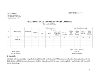PHỤ LỤC I MẪU SỔ GHI CHÉP BAN ĐẦU TẠI CƠ SỞ KHÁM BỆNH, CHỮA BỆNH TƯ NHÂN | PDF