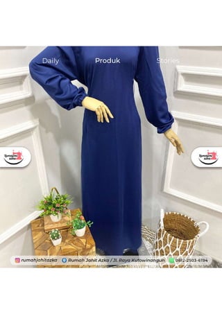 Jahit Gamis Tille Polos Rumah Jahit Azka | PDF