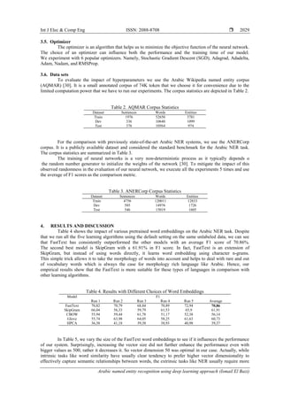 Arabic named entity recognition using deep learning approach | PDF