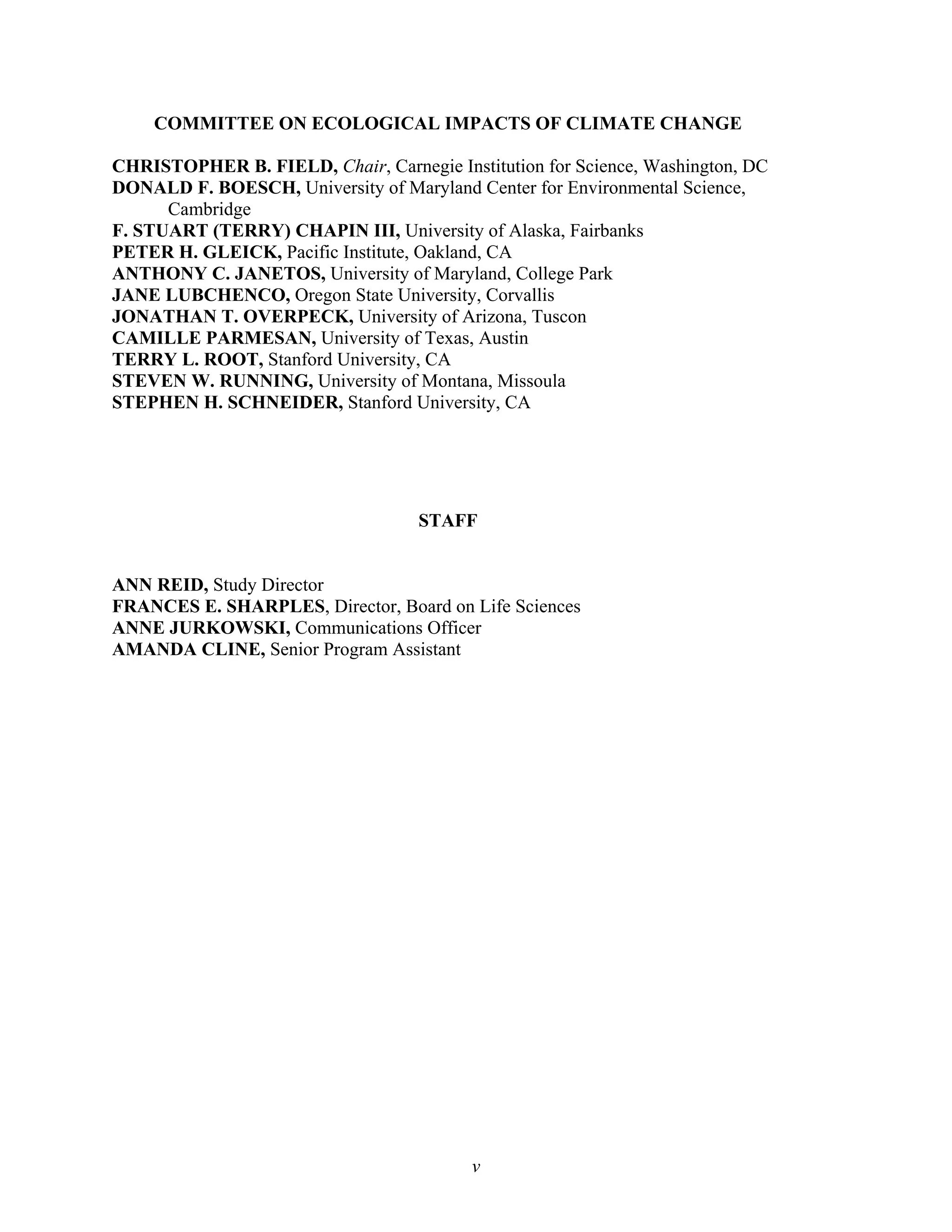 Ecological Impacts of Climate Change National Research Council | PDF