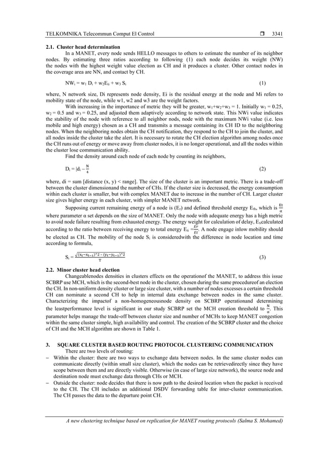 A New Clustering Technique Based On Replication For Manet Routing