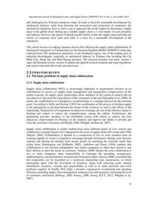 FACTORS AFFECTING THE COLLABORATION IN SUPPLY CHAIN OF MECHANICAL ...