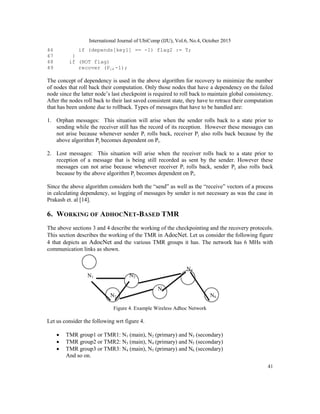 CHECKPOINTING WITH MINIMAL RECOVERY IN ADHOCNET BASED TMR | PDF ...