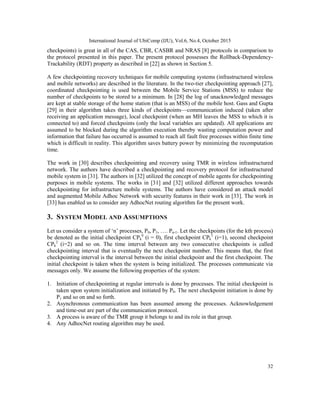 CHECKPOINTING WITH MINIMAL RECOVERY IN ADHOCNET BASED TMR | PDF ...