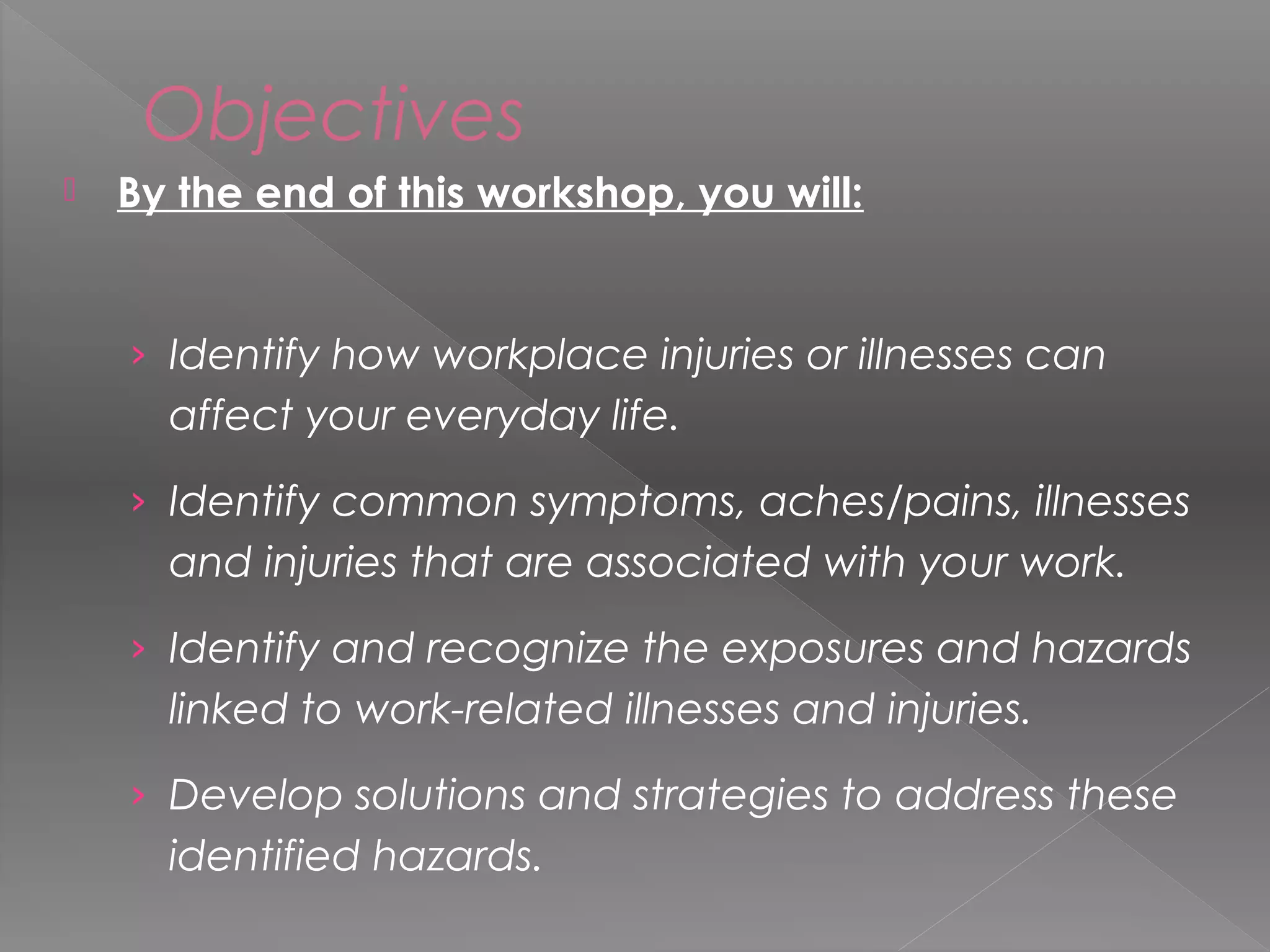 dangers of job hazards | PPT