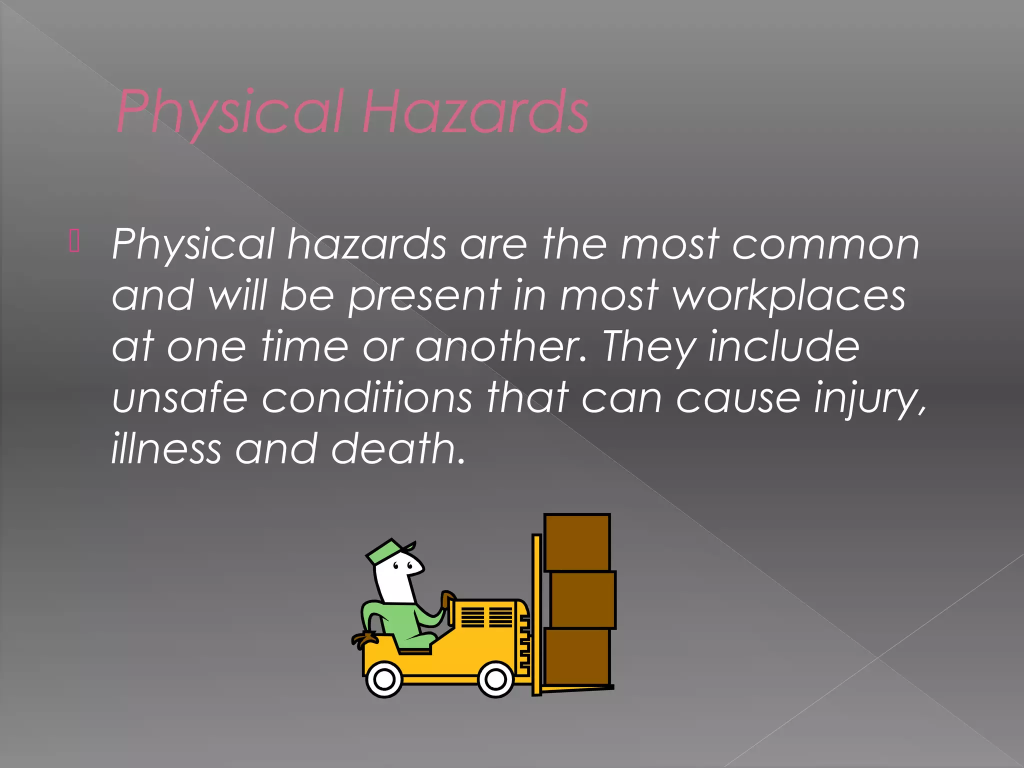 dangers of job hazards | PPT