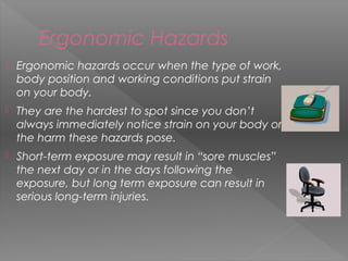 dangers of job hazards | PPT