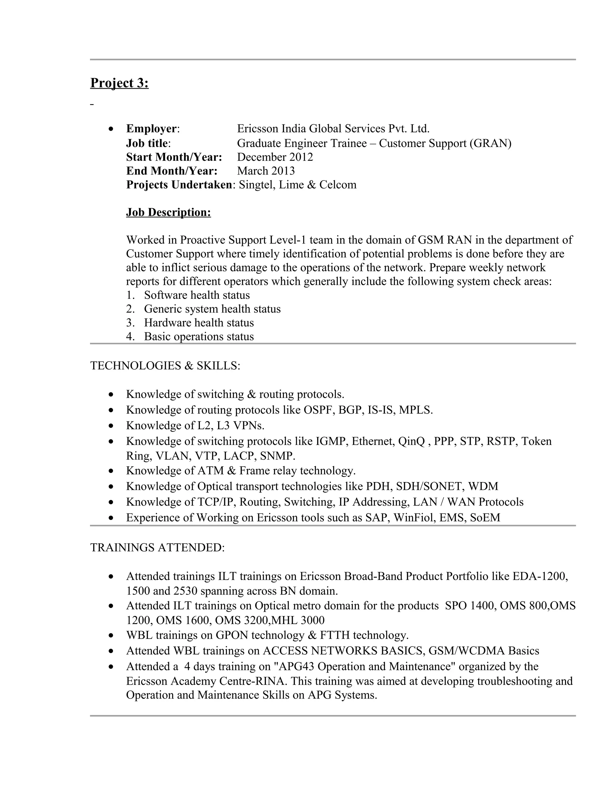 sunil CV _2016 | DOC | Computer Networking | Computing