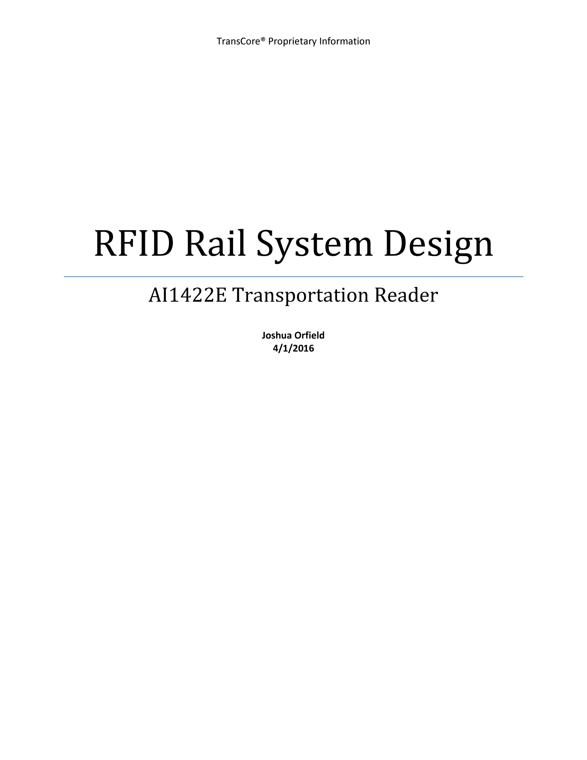 RFID System Design | PDF | Computing | Technology & Computing