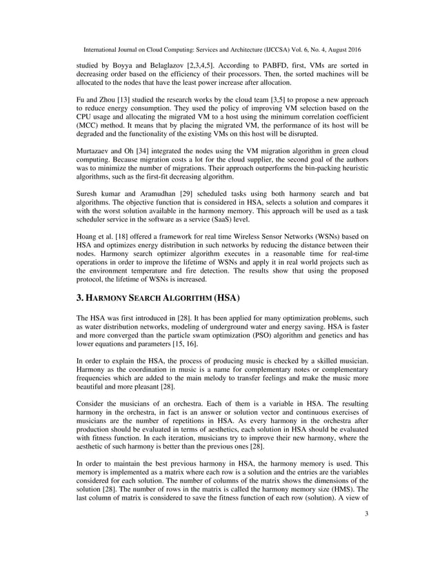 An Approach to Reduce Energy Consumption in Cloud data centers using Harmony Search Algorithm | PDF