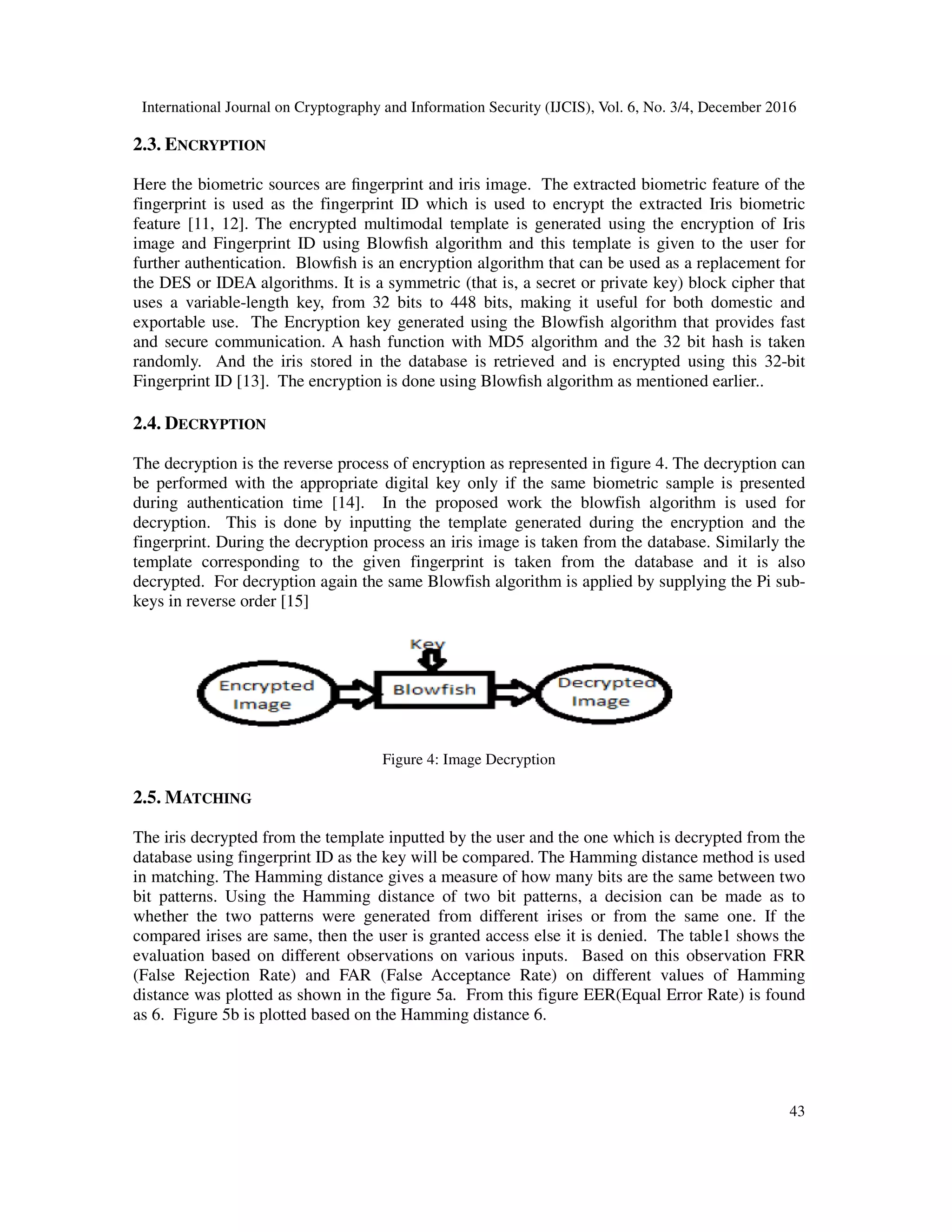 Multimodal Biometric Authentication Secured Encryption Of Iris Using