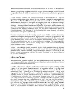 MULTIMODAL BIOMETRIC AUTHENTICATION: SECURED ENCRYPTION OF IRIS USING FINGERPRINT ID | PDF