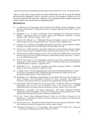 MULTIMODAL BIOMETRIC AUTHENTICATION: SECURED ENCRYPTION OF IRIS USING FINGERPRINT ID | PDF