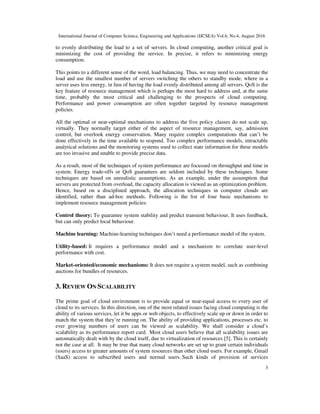 IMPACT OF RESOURCE MANAGEMENT AND SCALABILITY ON PERFORMANCE OF CLOUD APPLICATIONS – A SURVEY | PDF