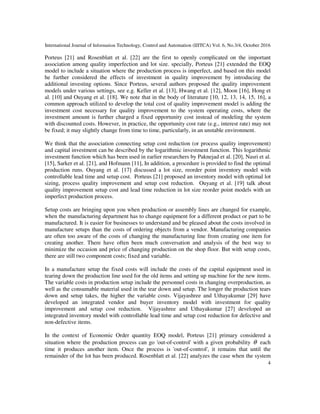 AN OPTIMIZING INTEGRATED INVENTORY MODEL WITH INVESTMENT FOR QUALITY IMPROVEMENT AND SETUP COST ...