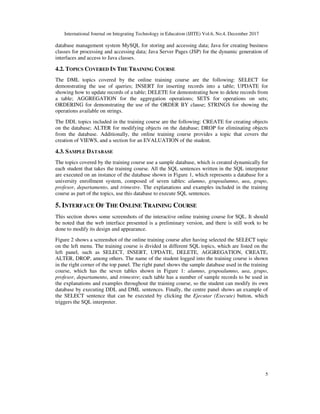 An Interactive Online Training Course for SQL Beginners | PDF