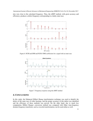 FAULT IDENTIFY OF BEARING USING ENHANCED HILBERT-HUANG TRANSFORM | PDF
