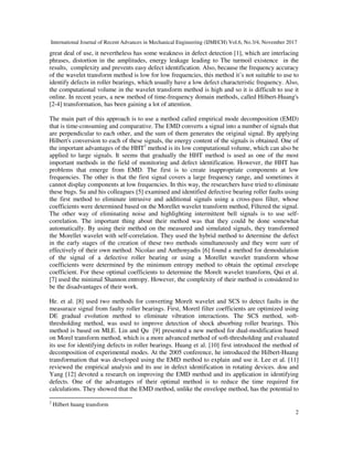 FAULT IDENTIFY OF BEARING USING ENHANCED HILBERT-HUANG TRANSFORM | PDF