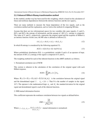 FAULT IDENTIFY OF BEARING USING ENHANCED HILBERT-HUANG TRANSFORM | PDF