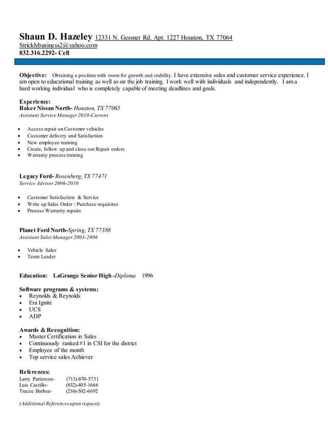 ShaunResume | PDF | Free Download