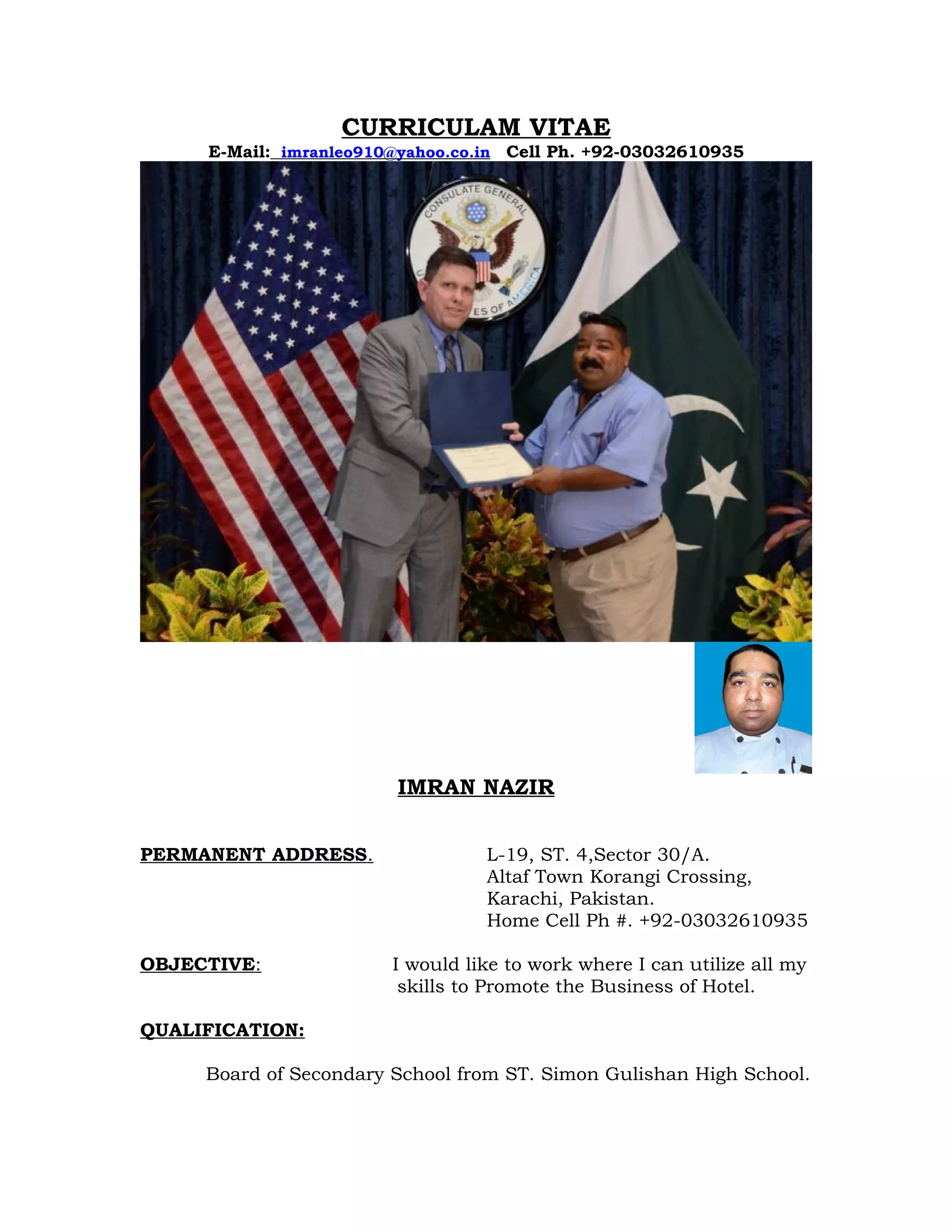 Imran CV[1] | DOC | Business | Business and Finance