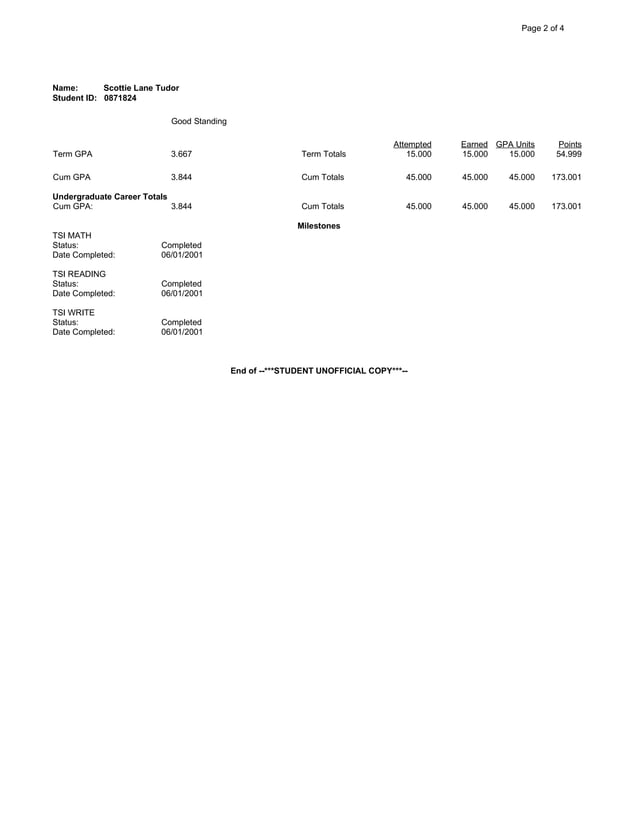 UHCL Transcript | PDF | Undergraduate Education | College Education