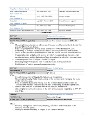 Vuyo Mahe Resume 2016 | PDF