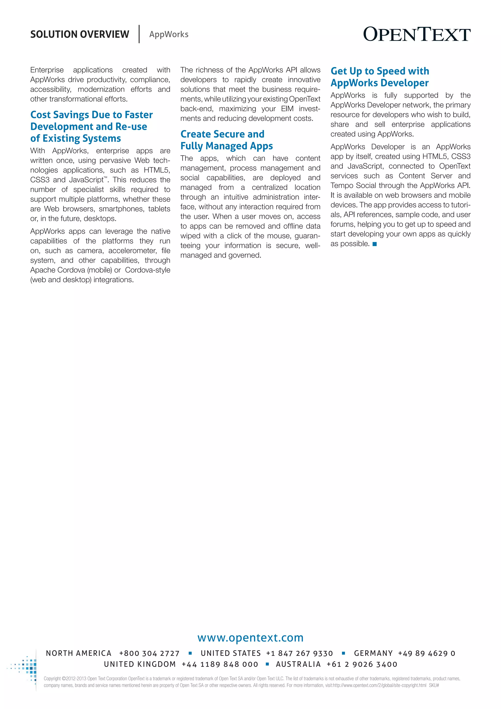 AppWorks - Solution Overview | PDF