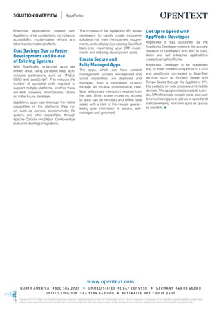 AppWorks - Solution Overview | PDF