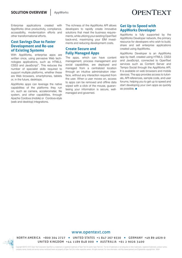 AppWorks - Solution Overview | PDF