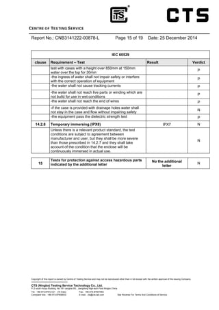 IP67 Test Report | PDF