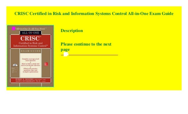 CRISC Certified in Risk and Information Systems Control All-in-One E… CRISC Certified in Risk and Information Systems Control All-in-One E…