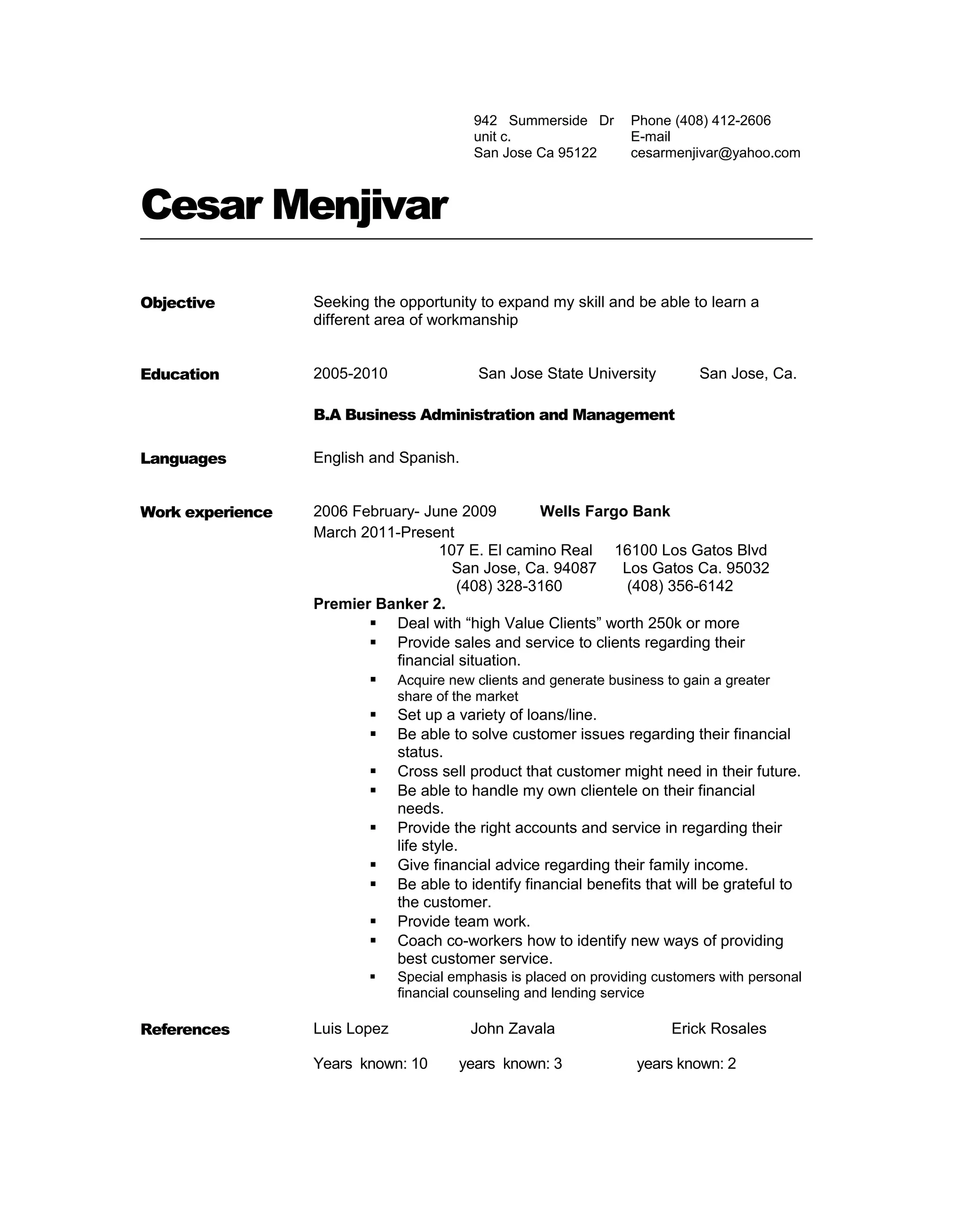 Resume1 | PDF