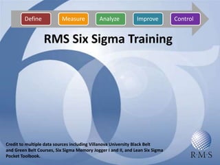 RMS Six Sigma Training 2010 Final | PPT