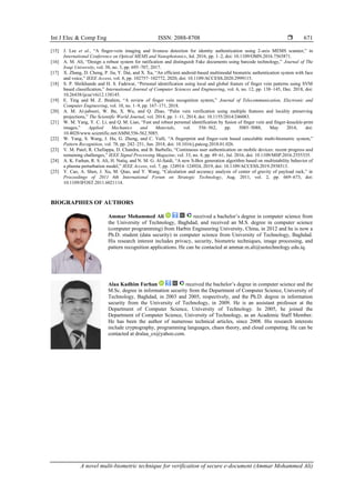 A novel multi-biometric technique for verification of secure e-document | PDF | Internet Safety ...