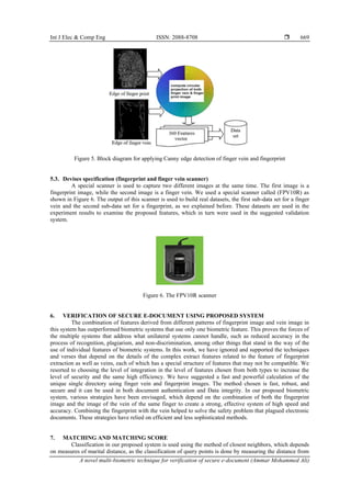 A novel multi-biometric technique for verification of secure e-document ...