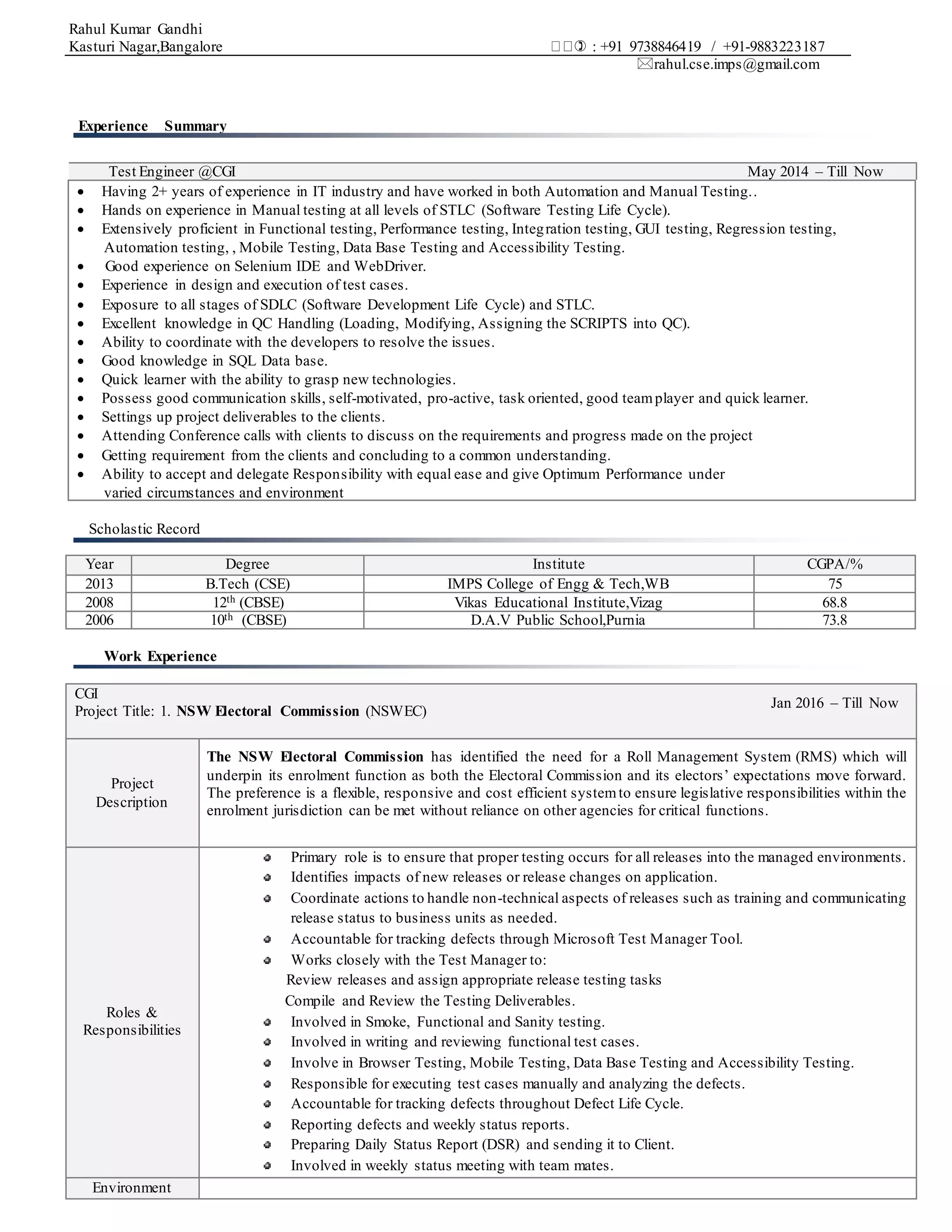 Resume 2.6+ Exp_Rahul Kumar Gandhi | DOCX