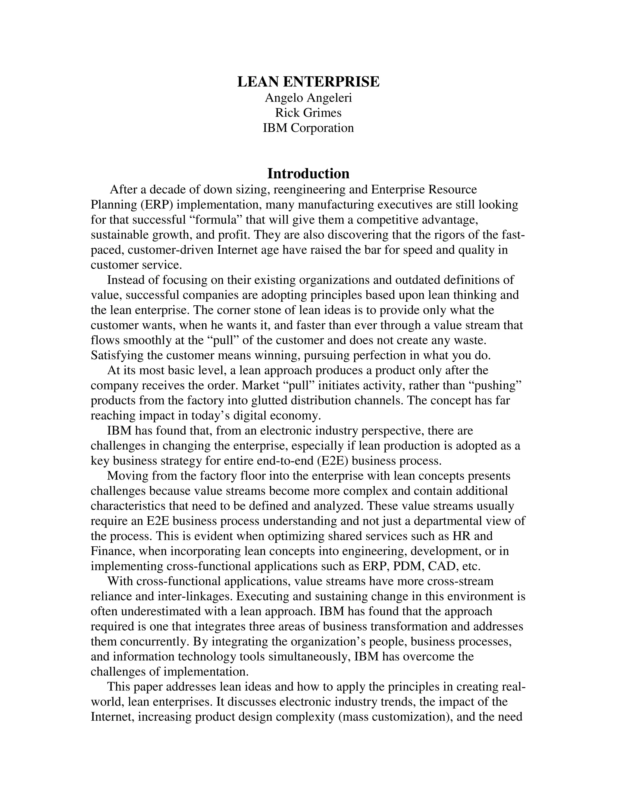 LEAN ENTERPRISE | PDF